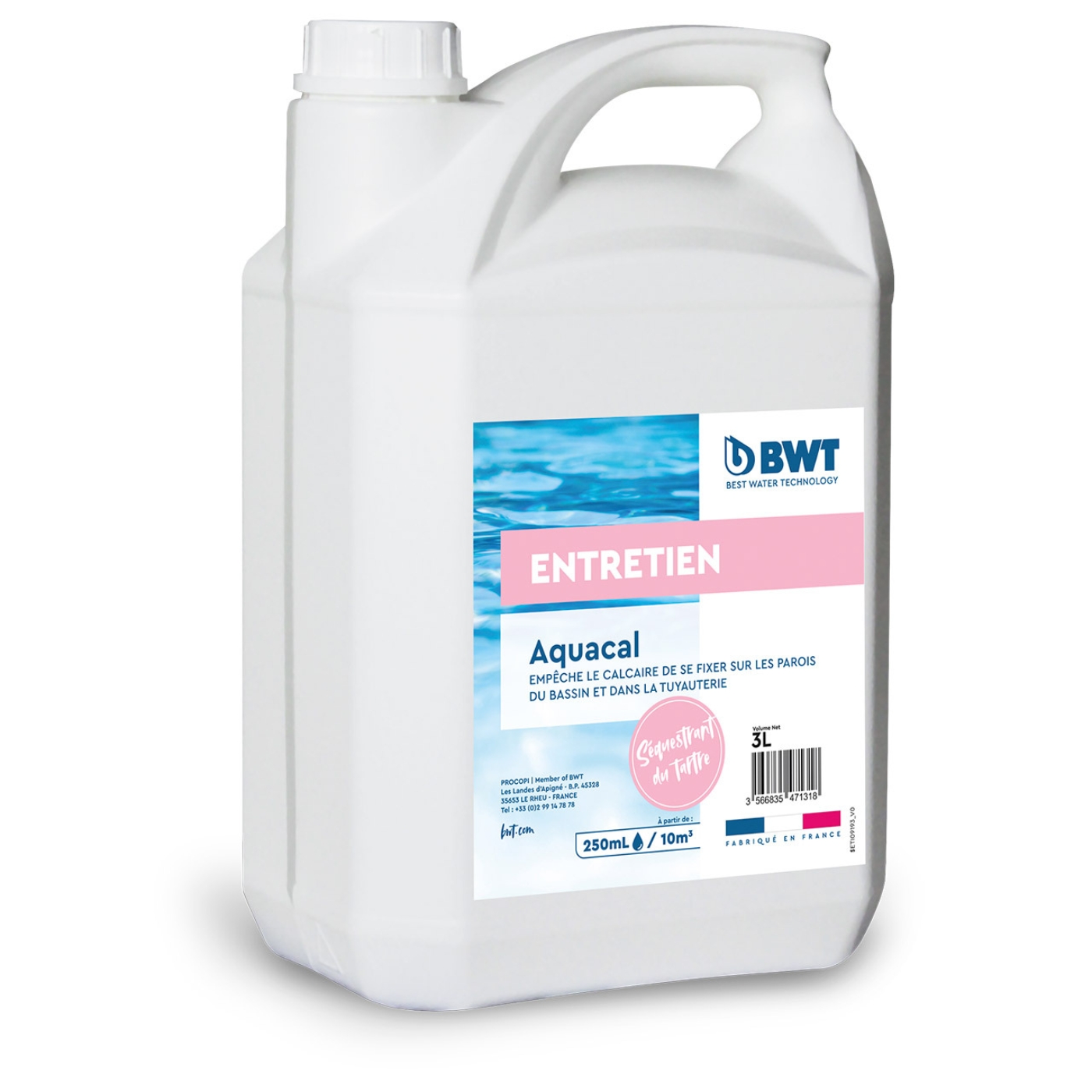 Anti Calcaire Piscine - Aquacal 3L BWT | Piscinepascher.fr